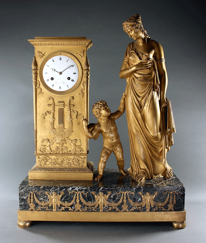 Important ‘Venus Guided by Love’ clock by Lesieur and Ravrio.