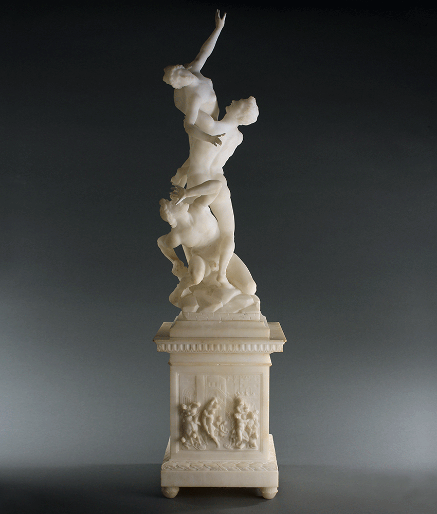 Large alabaster statue of The Abduction of the Sabine Women after ...